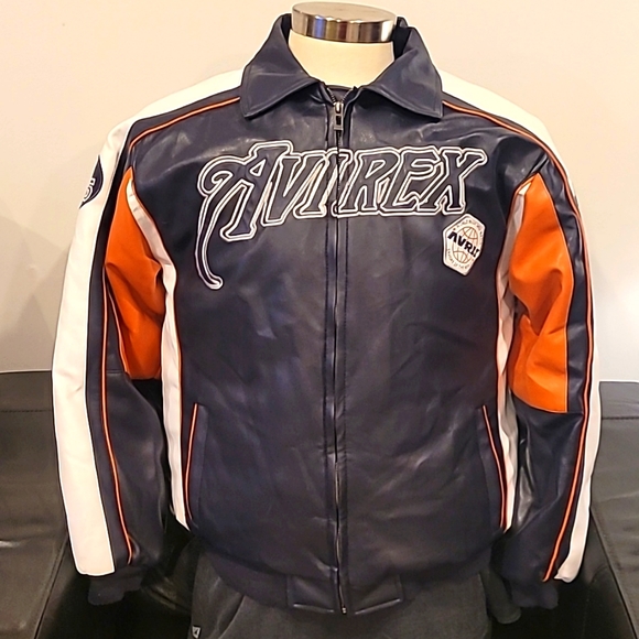 Avirex | Jackets & Coats | Vtg Avirex Usa Varsity 75 Bomber W Embroidered Eaglespell Out Quilted ...